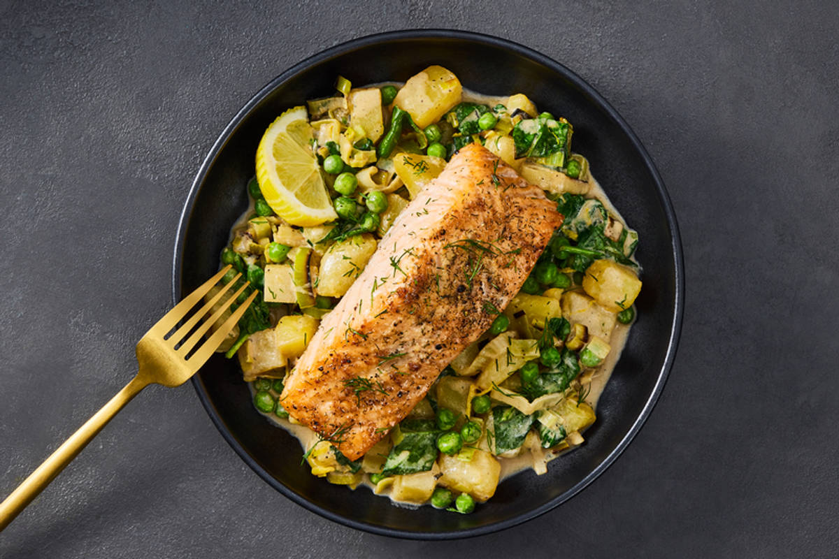 Saumon rôti à l’aneth et à l’ail Recette | HelloFresh