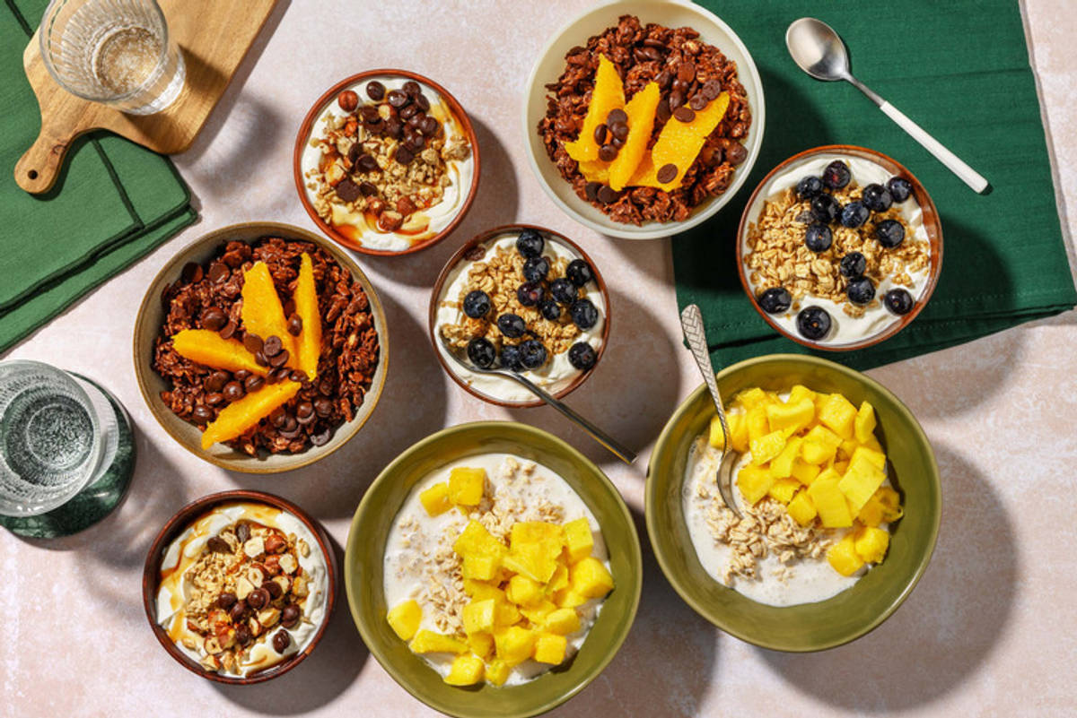 Oats and Granola Breakfast Plan | 8 Portions | 4 x Oats | 4 x Granola Recipe | HelloFresh