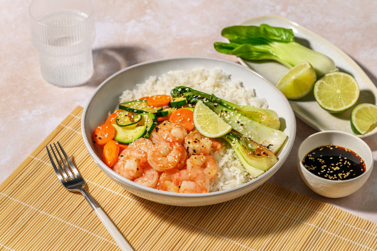 Poke alle mazzancolle marinate al lime e pak choi | HelloFresh