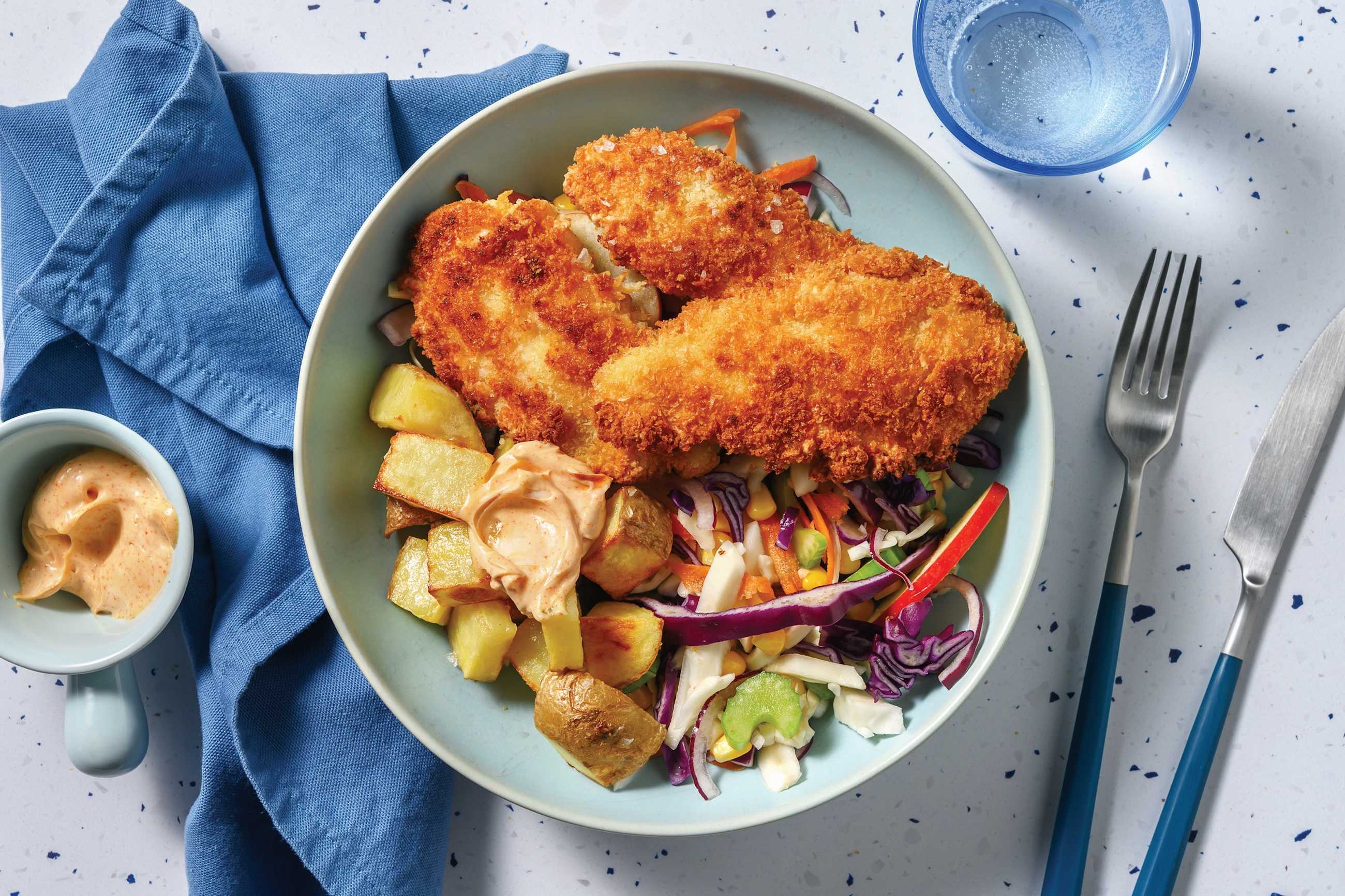 Parmesan Plant-Based Crumbed Chicken Recipe | HelloFresh
