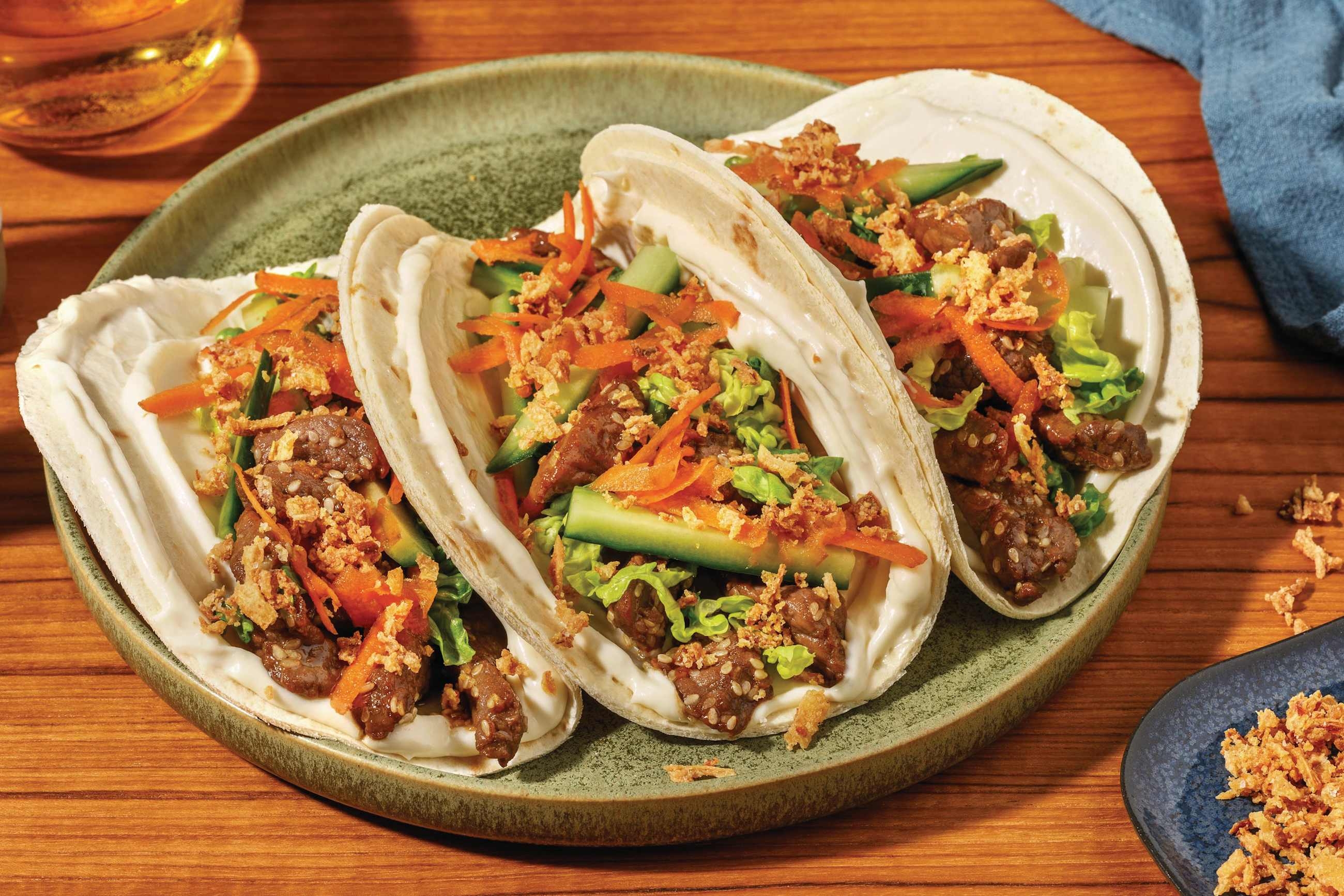 Korean-Style Beef & Prawns Tacos Recipe | HelloFresh