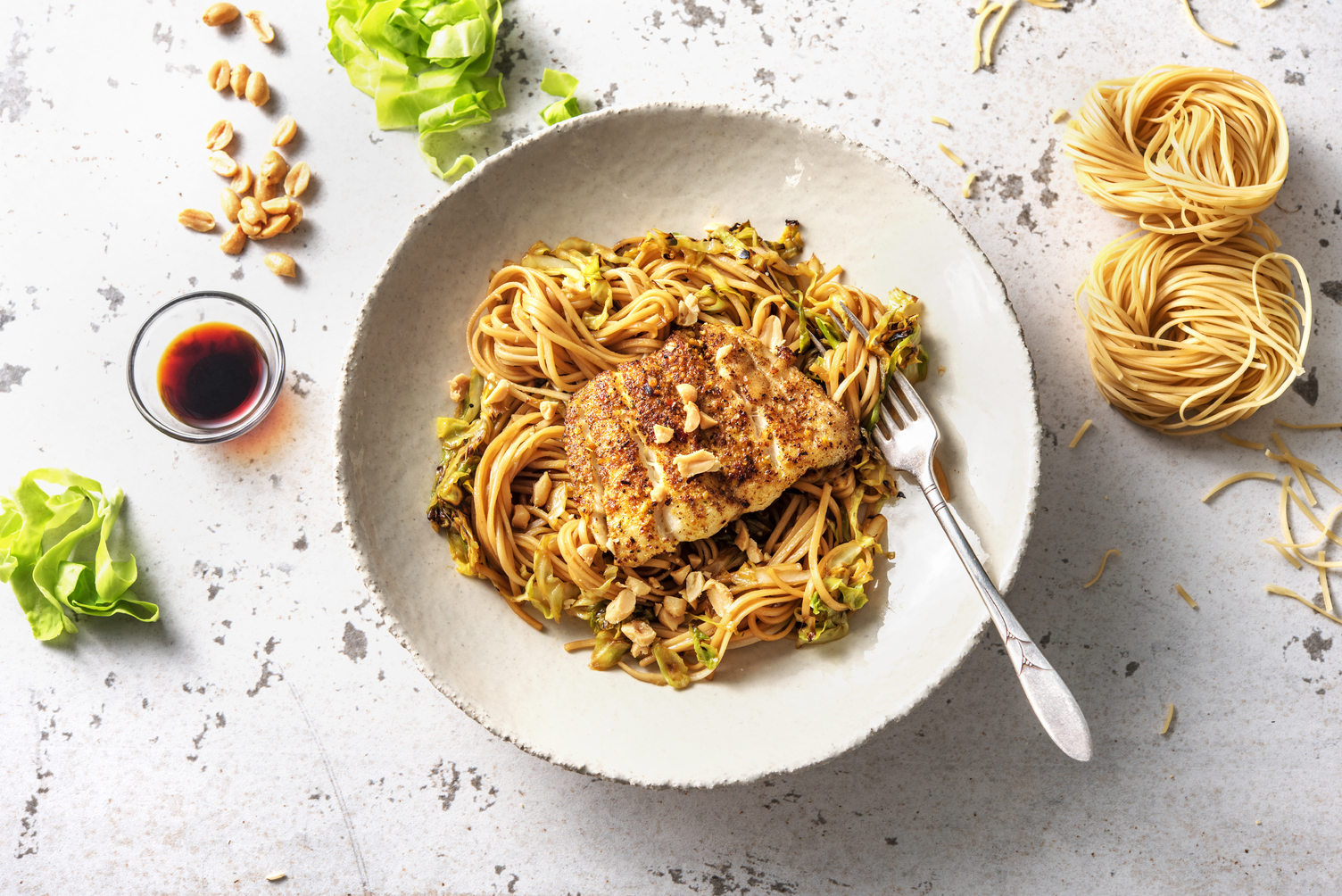 Lean and Clean White Fish and noodles Recipe | HelloFresh