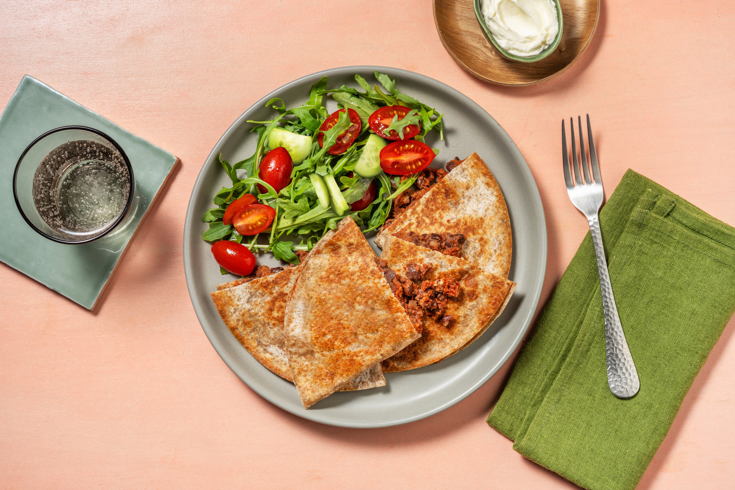 chipotle bean quesadillas