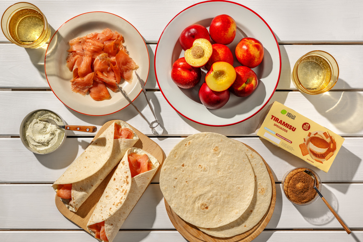 Pique-nique : wraps, saumon fumé & fromage frais Recette | HelloFresh