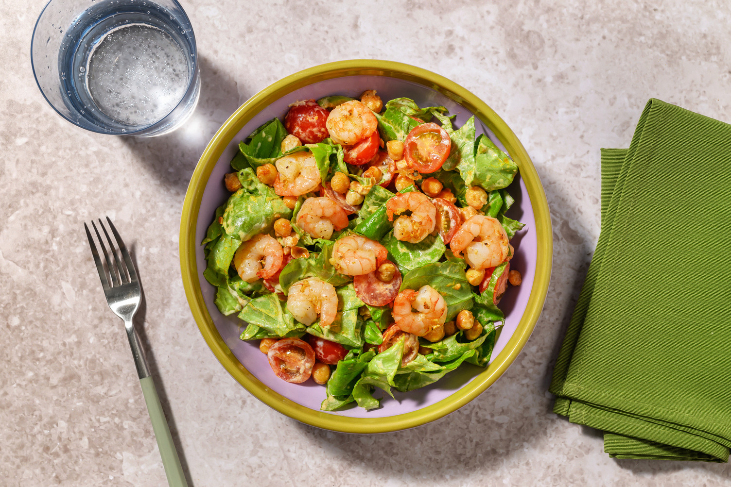 Double Prawn Caesar Style Salad Recipe | HelloFresh