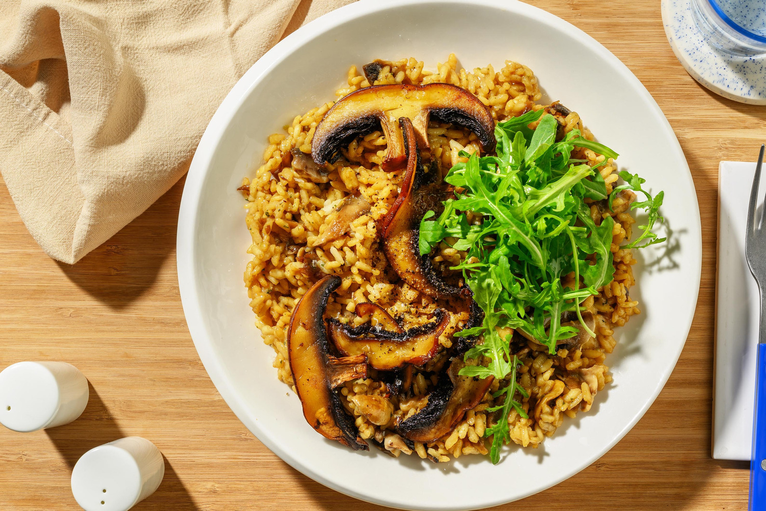 Oven-Baked Chicken, Truffle and Double Mushroom Risotto Recipe | HelloFresh