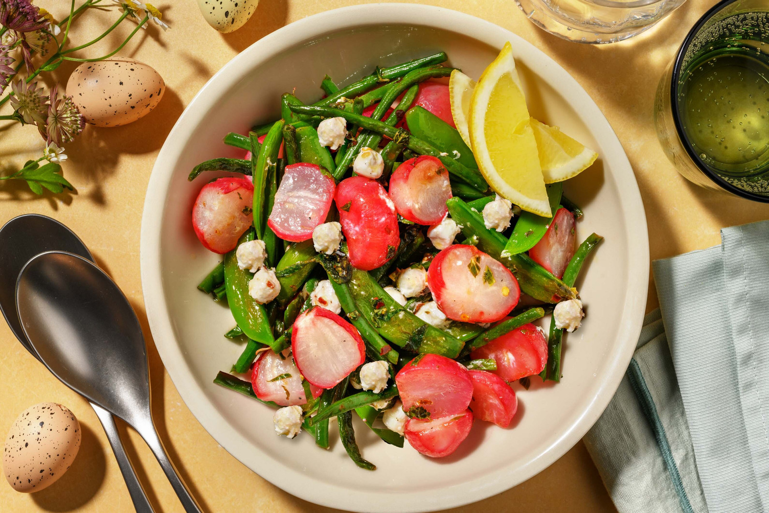 Mint Glazed Spring Veg and Goat's Cheese Recipe | HelloFresh