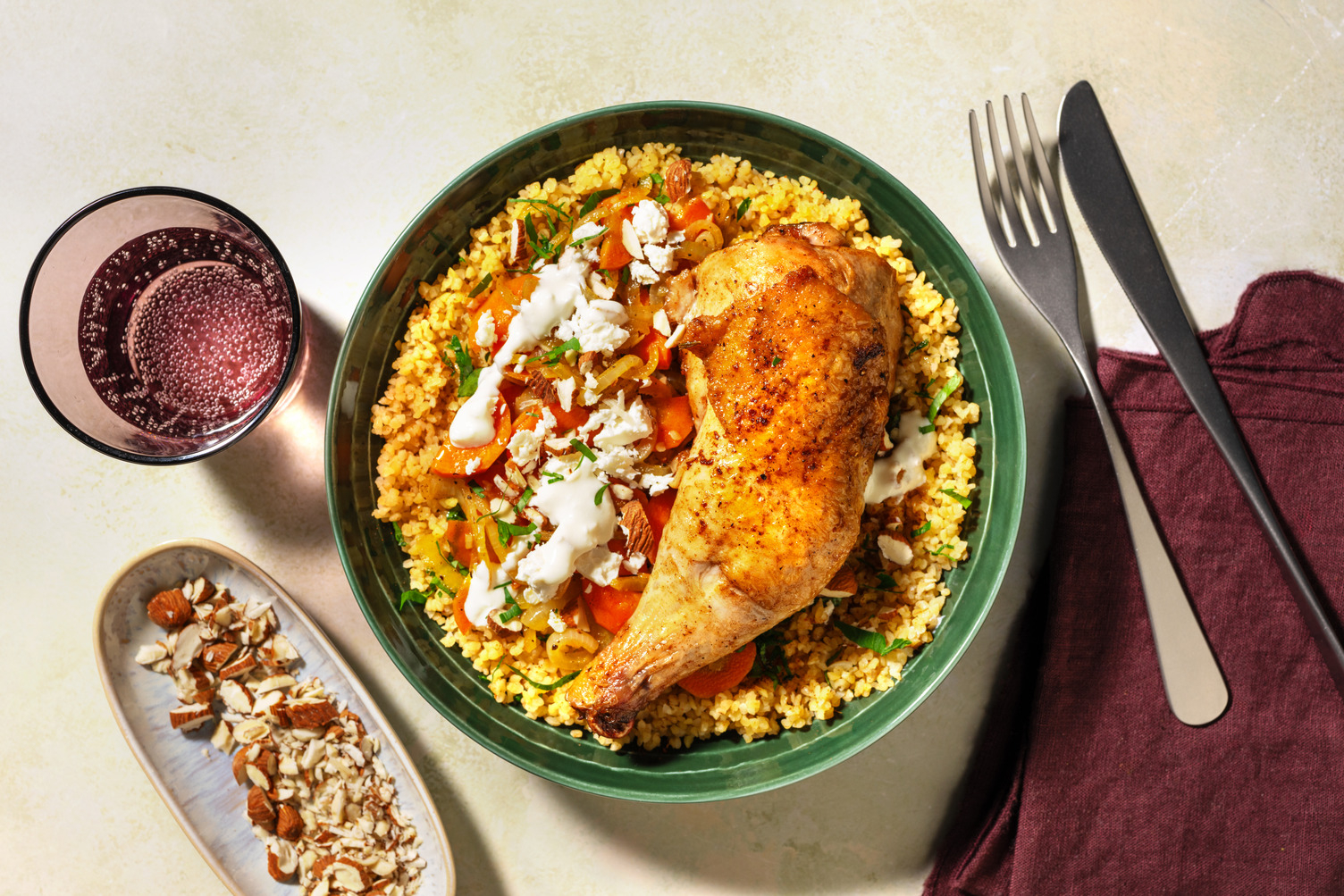 Poulet & boulgour pilaf à l'orientale Recette | HelloFresh