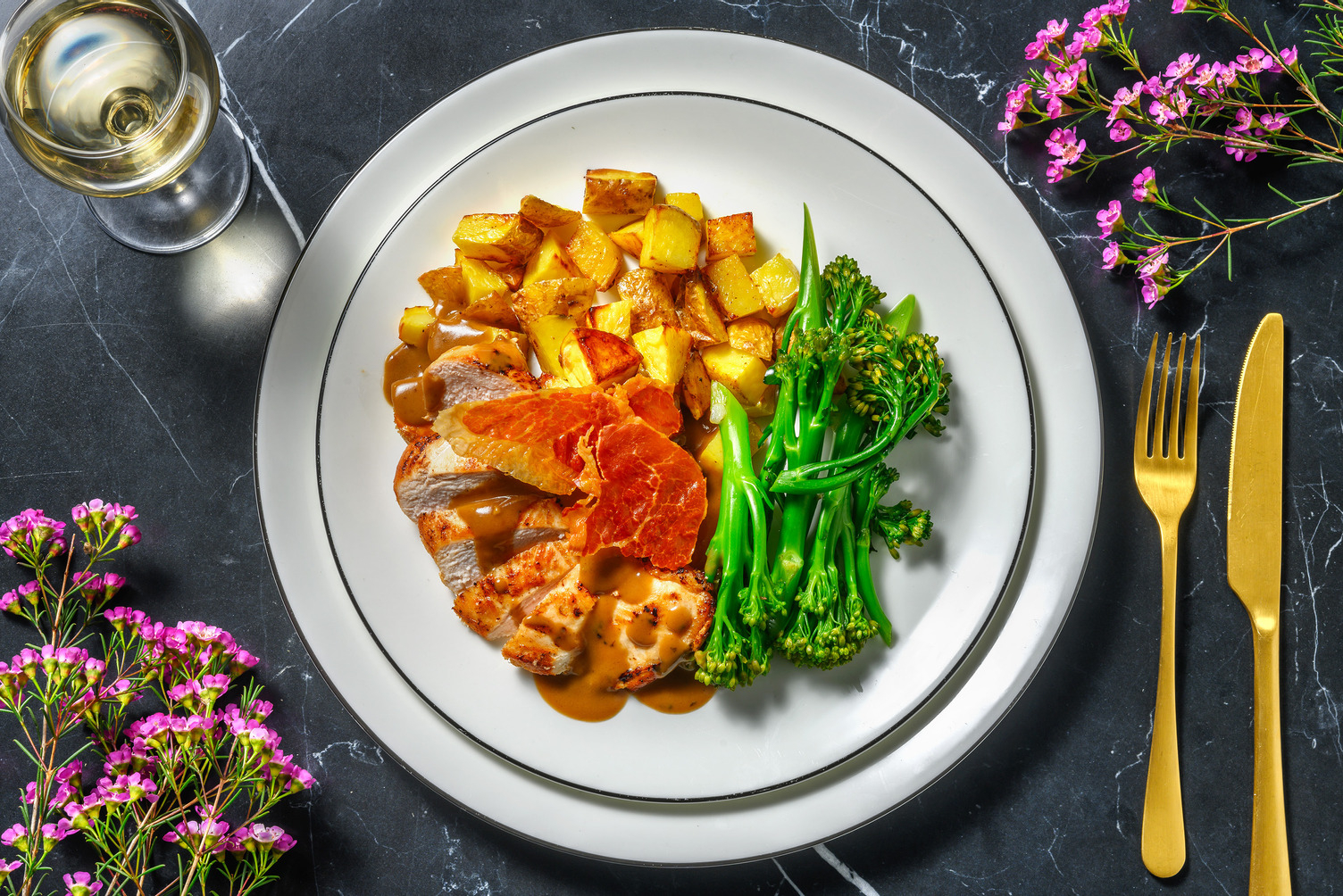 Chicken Breast and Serrano Ham Crisp with Truffled Mushroom Sauce ...