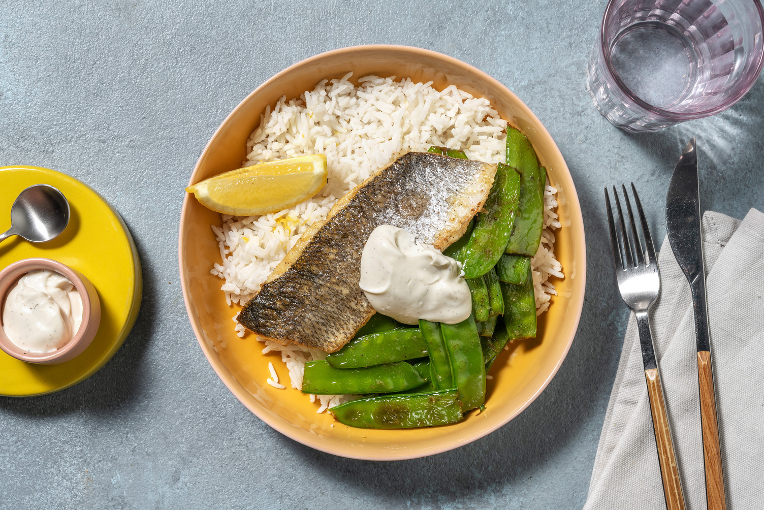Lemon-Pepper Barramundi and Zesty Rice Recipe | HelloFresh