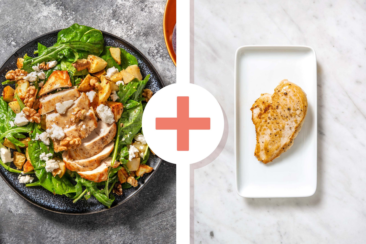 Double poulet rôti et fromage de chèvre Recette | HelloFresh