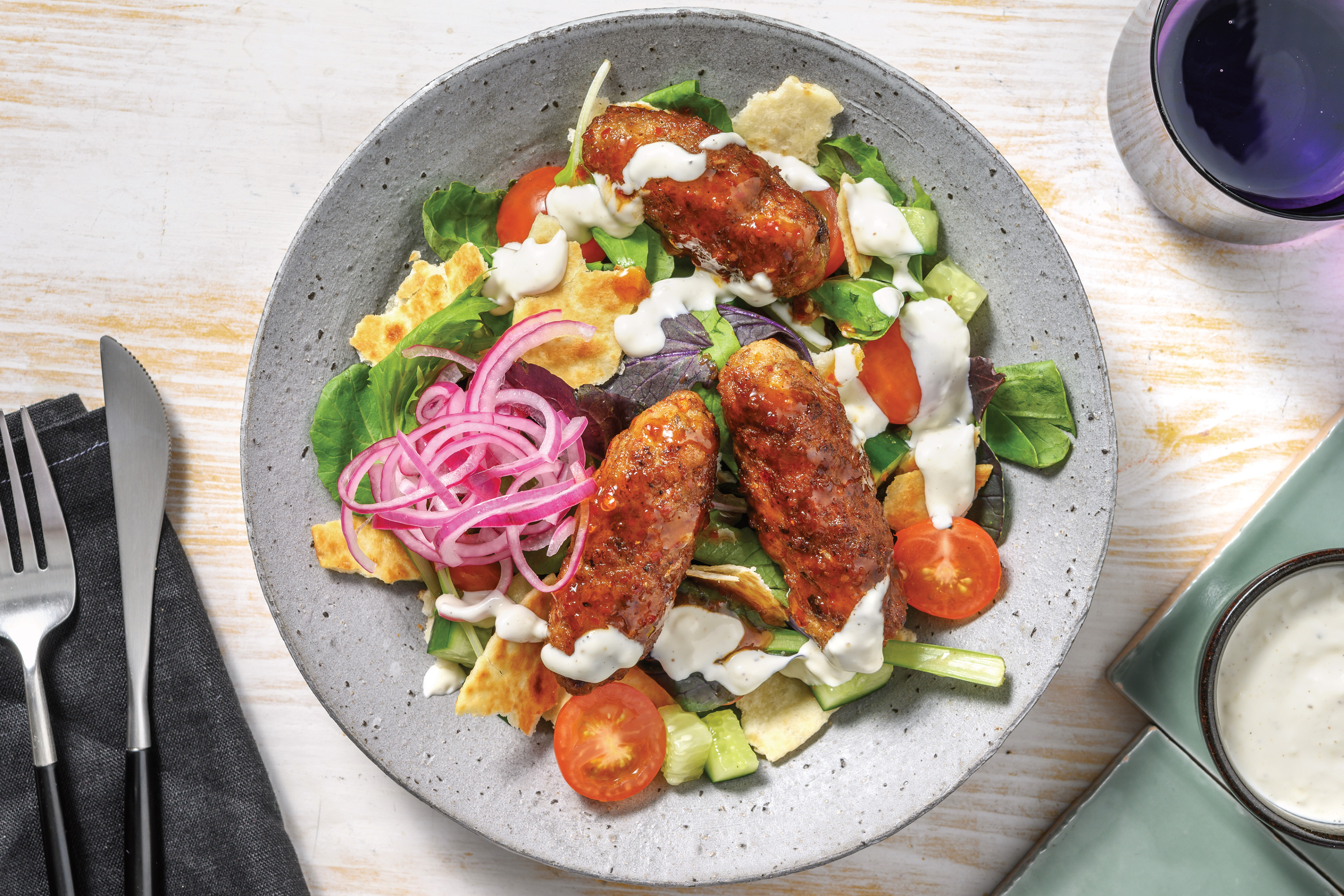 Harissa-Glazed Pork Koftas Recipe | HelloFresh